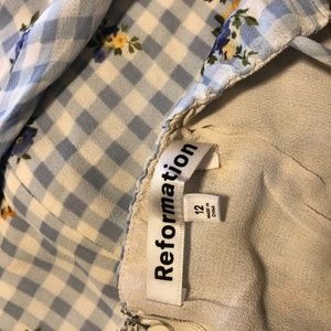 Reformation | Dresses | Reformation Embry Alfresco Gimham Floral Print ...